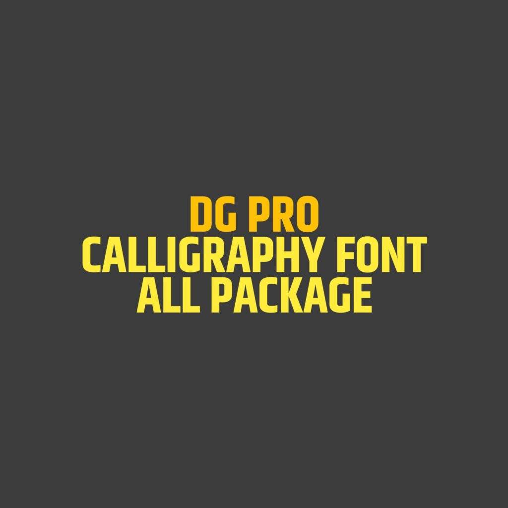 DG Pro Calligraphy Font Bundle – Poster king
