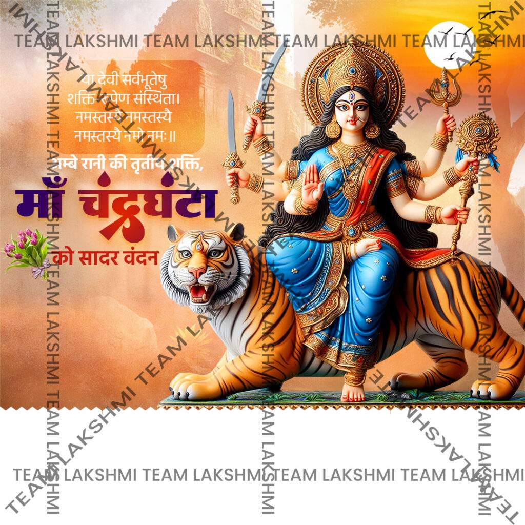Navratri – Day 3 -Chandraghanta Poster Hindi | PSD | Download - Poster king
