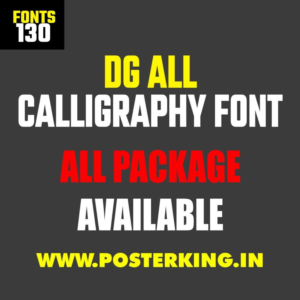 DG ALL Calligraphy Fonts Bundle (130 Fonts) with DG Shiva NS – Poster ...